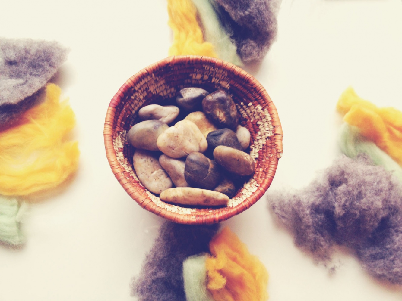 Advent Week 1 Activity :: Felted Stones – Tiny Peasant